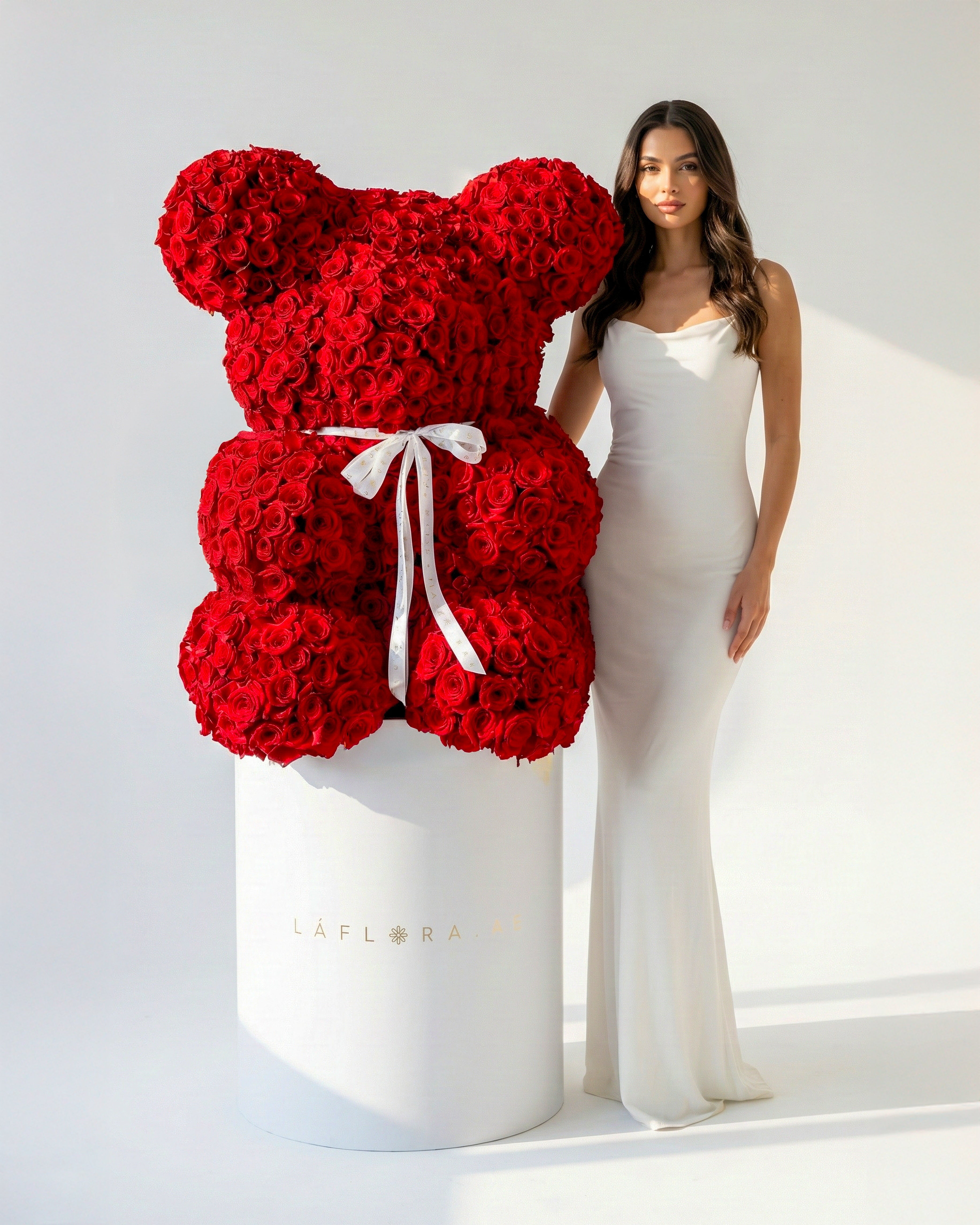 Luxury Teddy Roses Box | 1.5m Teddy Rose Arrangement | Roses Delivery Dubai